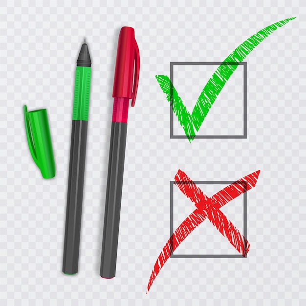 Vibrant Checkboxes and Markers on Transparent Background | Jiffy Designs