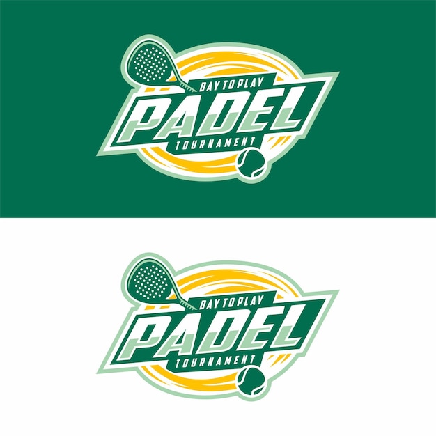 Vibrant Padel Sports Logo with Racket and Ball | Jiffy Designs