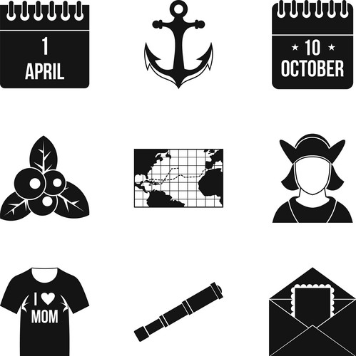 Era Icons Set. Simple Set Of 9 Era Vector Icons For Web Isolated On ...