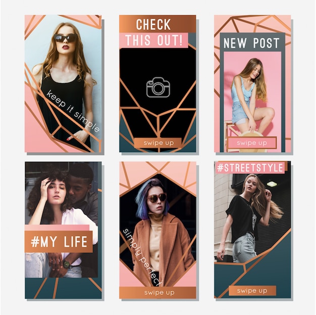 Stylish Social Media Post Templates with Modern Geometric Designs ...