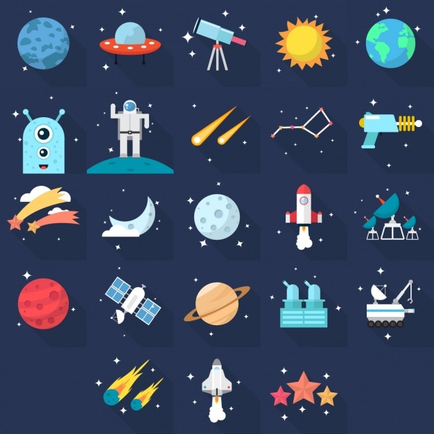 Vibrant Cosmic Icons: Celestial Wonders in Space Exploration | Jiffy ...