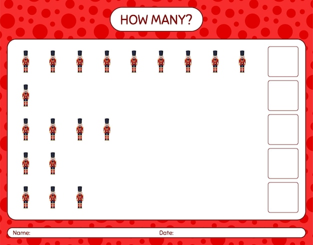 Counting the Toy Soldiers on the Red Polka Dot Background | Jiffy Designs