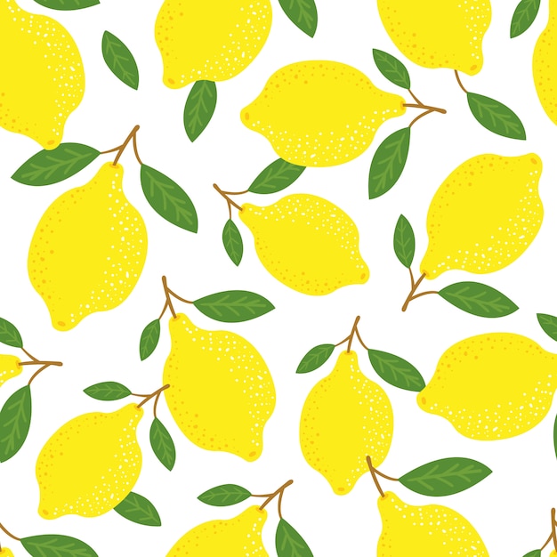 Vibrant Lemon Orchard: A Zesty Botanical Pattern | Jiffy Designs