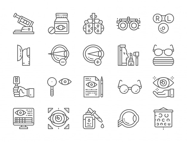 Diverse Visual Icons Representing Vision, Optics, and Eyecare | Jiffy ...