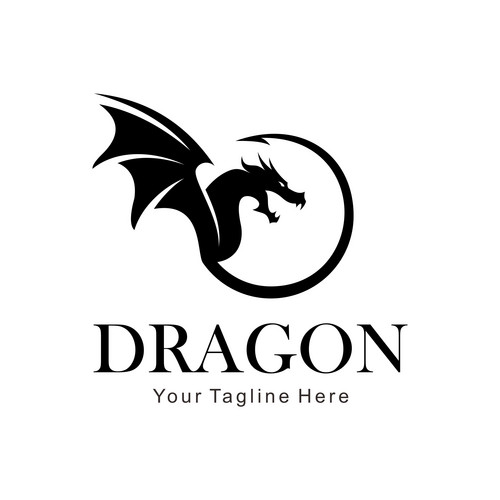 Circle Dragon Vector Logo | Jiffy Designs
