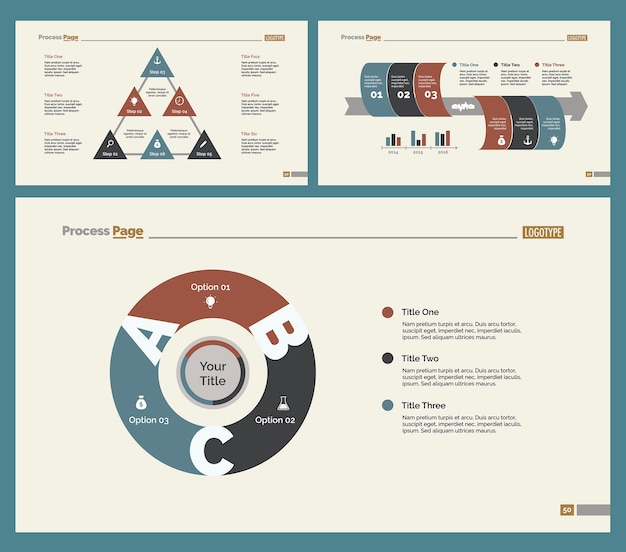 Minimalist Infographic Templates with Geometric Shapes and Icons ...