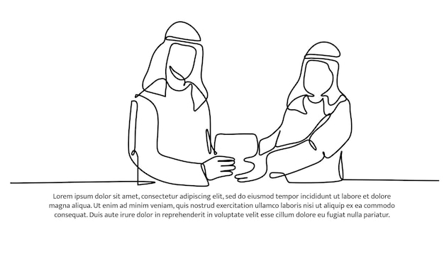 Two Figures in Contemplative Dialogue, Minimalist Line Art | Jiffy Designs