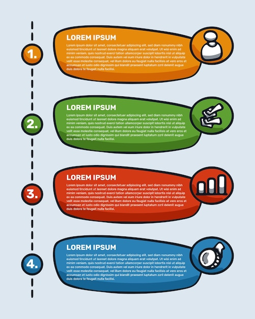 Vibrant Infographic Panels with Engaging Symbols and Text | Jiffy Designs