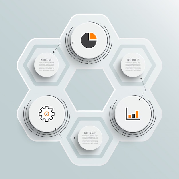 Sleek Hexagonal Infographic with Vibrant Data Visualizations | Jiffy Designs