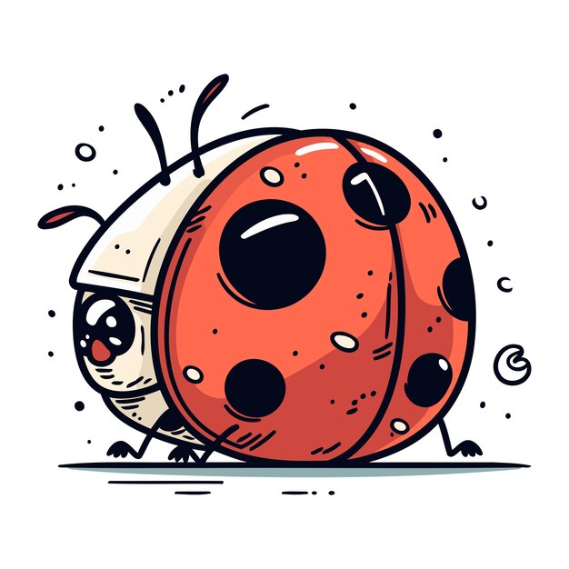 Cheerful Ladybug Illustration with Playful Dots and Splashes | Jiffy ...