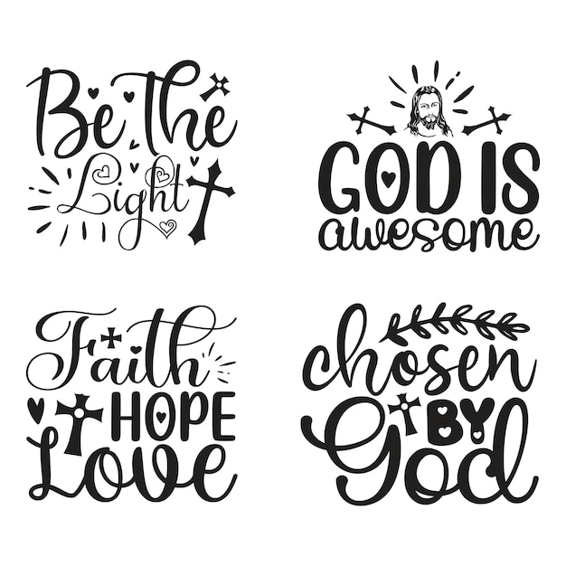 Inspiring Handwritten Christian Phrases with Crosses and Symbols ...