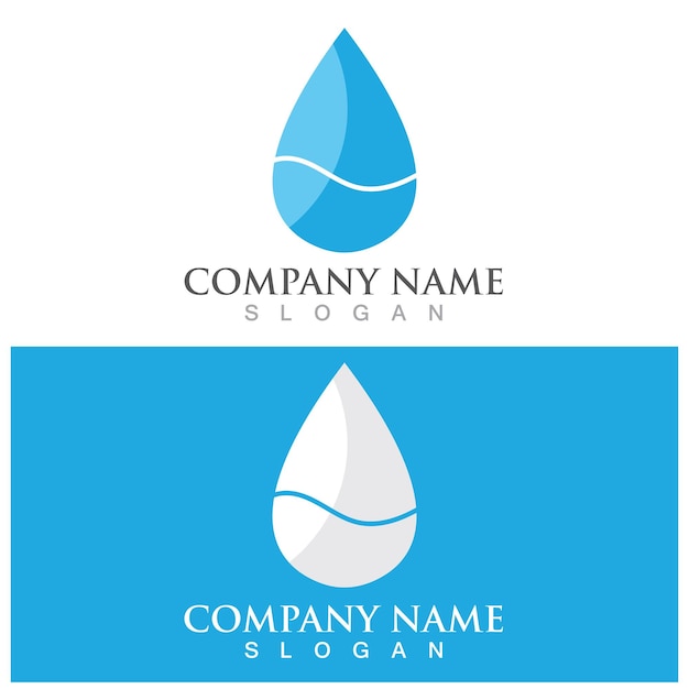 Elegant Dual Water Drop Logo Design with Company Slogan | Jiffy Designs