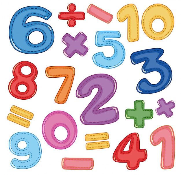 Colorful Foam Numbers and Math Symbols Illustration | Jiffy Designs