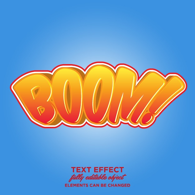 Vibrant 'Boom!' Text Effect with Dimensional Style | Jiffy Designs