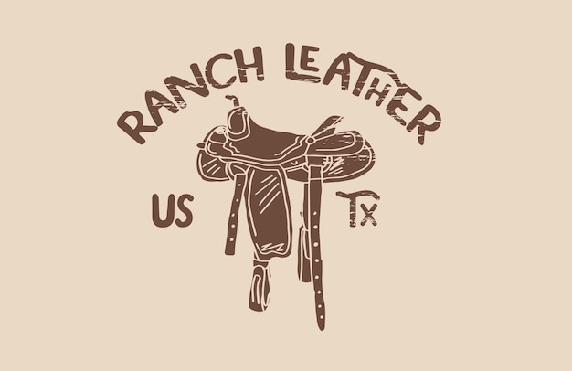 Rustic Ranch Leather Saddle Emblem | Jiffy Designs
