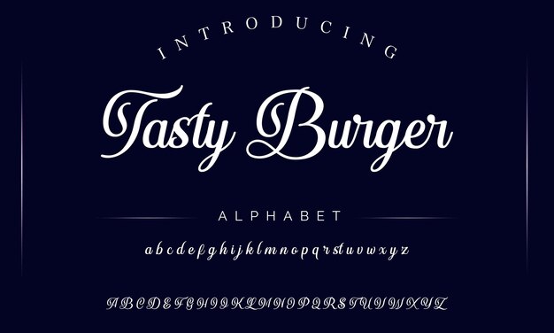 Elegant Tasty Burger Alphabet with Cursive Font Style | Jiffy Designs