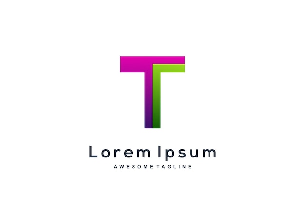 Vibrant Geometric Letter T Logo with Bold Color Scheme | Jiffy Designs