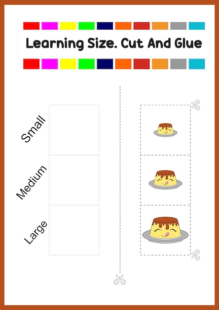 Colorful Cut-and-Glue Activity for Learning Size Concepts | Jiffy Designs