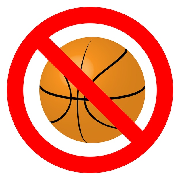 No Basketball Allowed: A Prohibition Symbol | Jiffy Designs