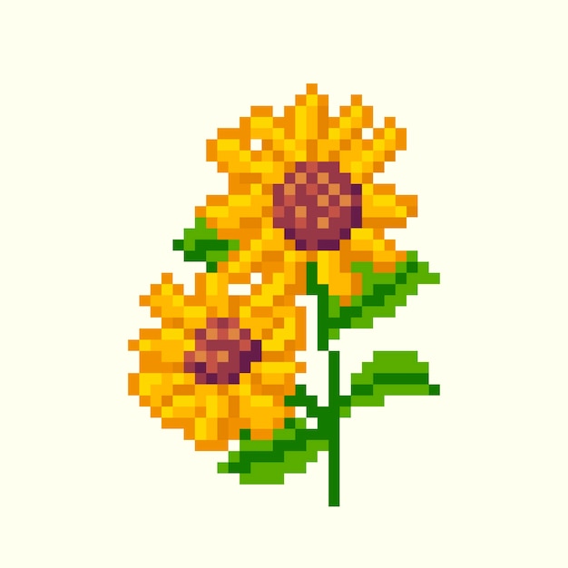 Vibrant Pixel Sunflower Bouquet | Jiffy Designs