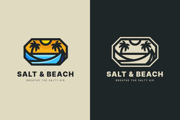 Vibrant Tropical Beach Logo for Salt & Beach Brand | Jiffy Designs