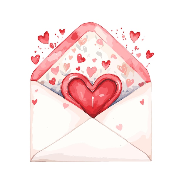 Heartfelt Envelope: A Romantic Love Letter Illustration | Jiffy Designs