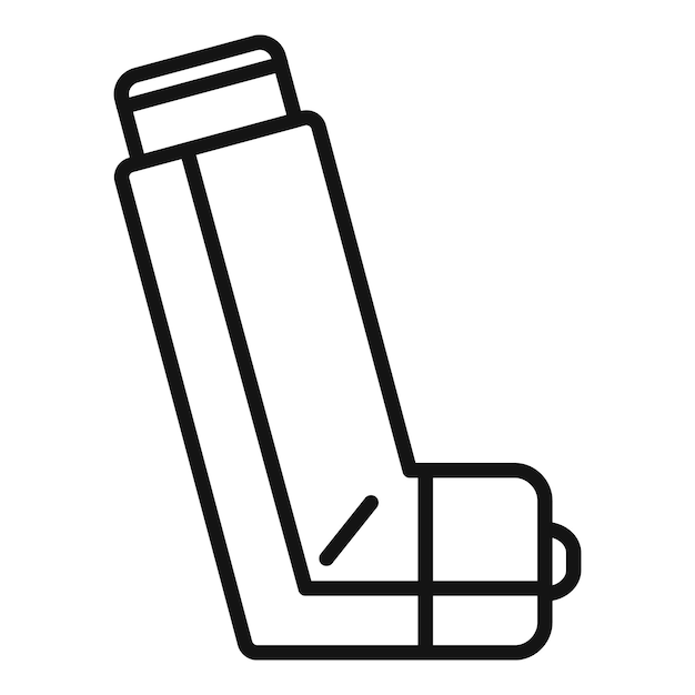 Minimalist Inhaler Icon for Medical Designs | Jiffy Designs