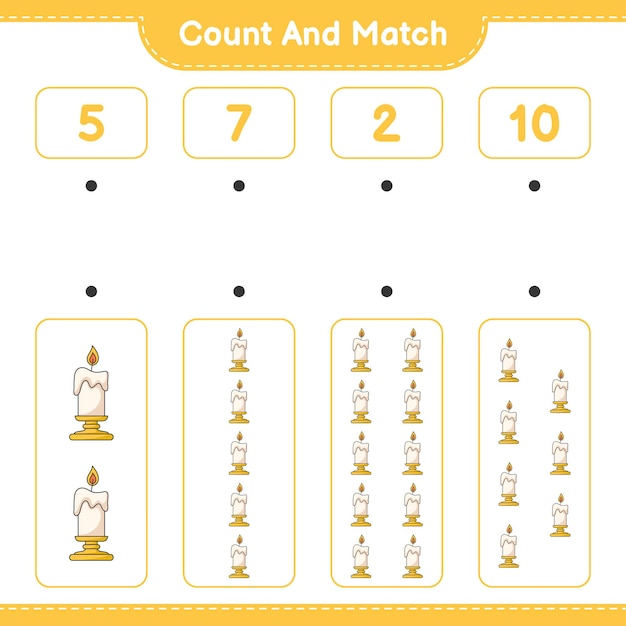 Charming Candle Counting Game for Children | Jiffy Designs