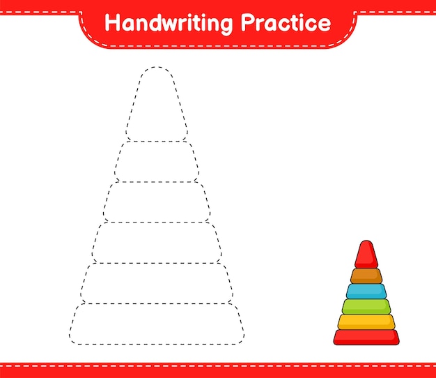 Colorful Pyramid Toy for Handwriting Practice | Jiffy Designs