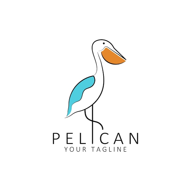 Charming Pelican Icon with Vibrant Colors and Sleek Design | Jiffy Designs