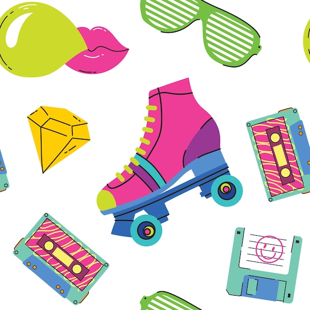 Vibrant Retro-Inspired Collection of Iconic 90s Elements | Jiffy Designs