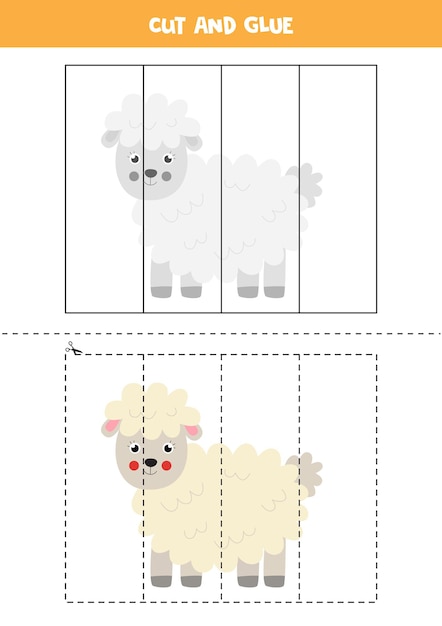 Adorable Fluffy Sheep Cut and Glue Activity | Jiffy Designs