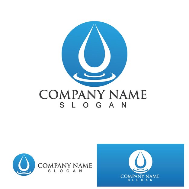 Elegant Blue Water Drop Logo for Refreshing Brand Identity | Jiffy Designs