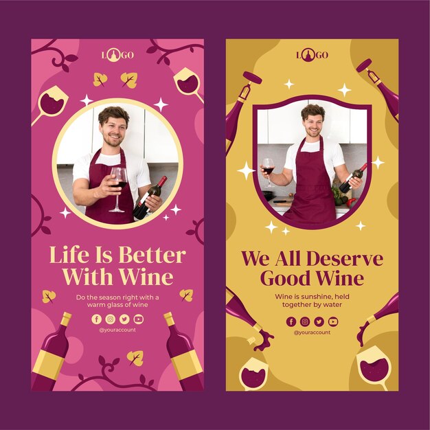 Vibrant Wine-Themed Posters Celebrating Life and Indulgence | Jiffy Designs