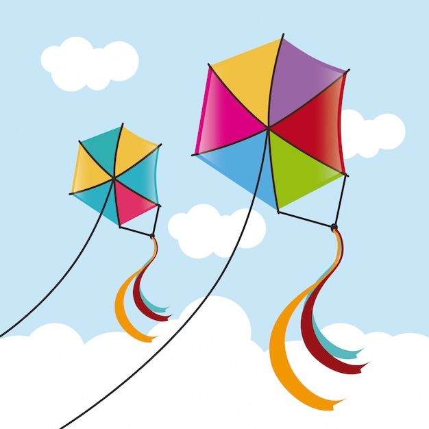 Vibrant Kites Soaring Through the Clouds | Jiffy Designs