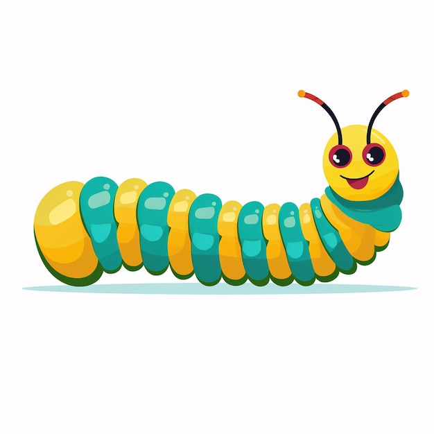 Vibrant and Cheerful Caterpillar Character for Playful Designs | Jiffy ...