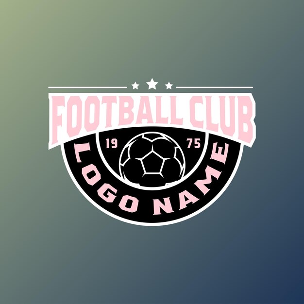 Vintage-Style Football Club Logo with Soccer Ball Emblem | Jiffy Designs