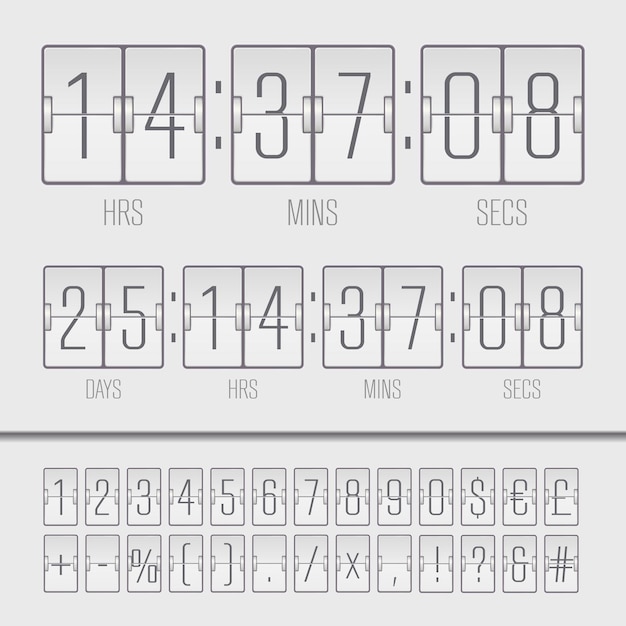 Vintage Analog Clock Display with Retro Numeric Design | Jiffy Designs