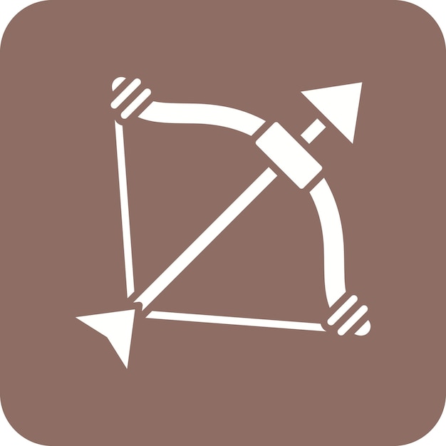 Striking Geometric Bow and Arrow Icon | Jiffy Designs