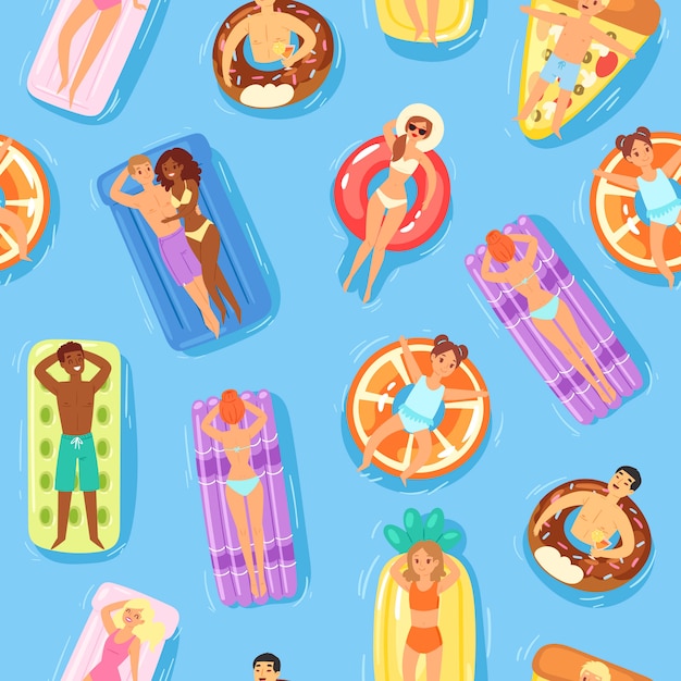 Vibrant Summer Pool Party Icons and Floats Collection | Jiffy Designs