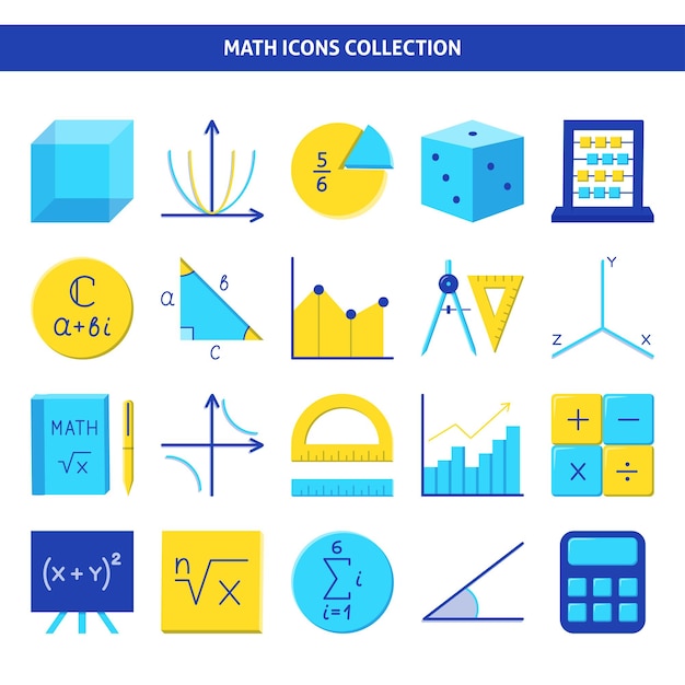 Vibrant Mathematical Symbols and Icons: A Comprehensive Collection ...