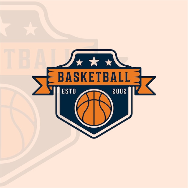 Timeless Basketball Badge with Retro Flair | Jiffy Designs