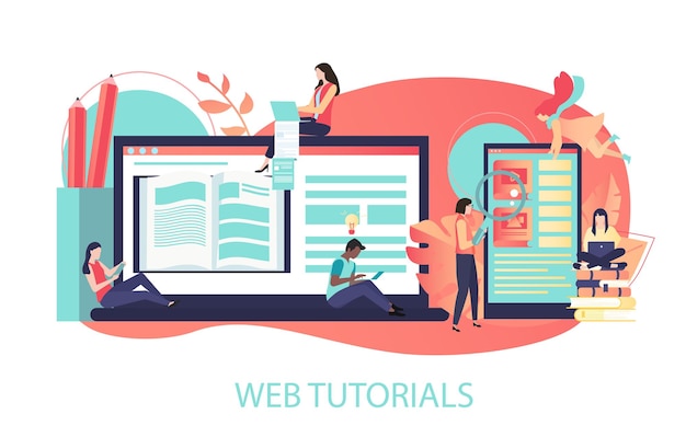 Vibrant Illustrations of People Learning Web Development | Jiffy Designs