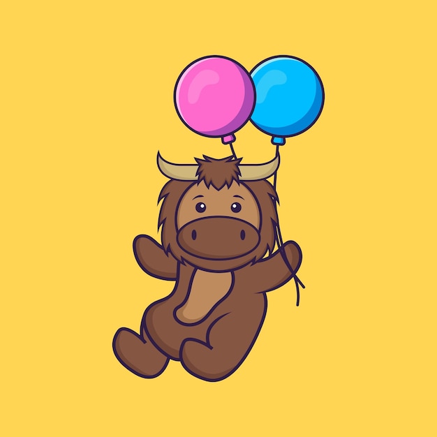 Adorable Donkey Floating with Colorful Balloons | Jiffy Designs