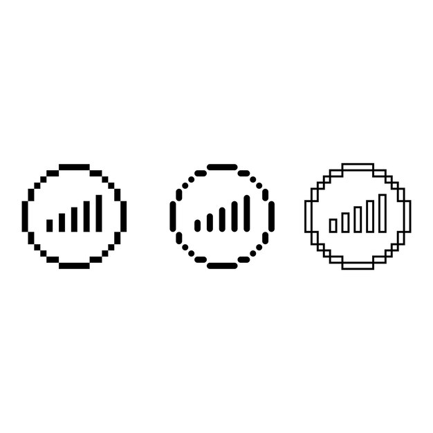 Pixel Art Soundwave Symbols in Minimalist Design | Jiffy Designs
