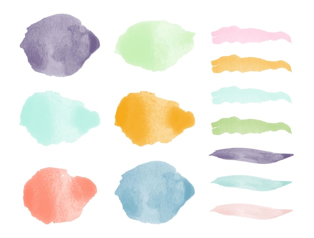 Vibrant Watercolor Shapes in Pastel Hues | Jiffy Designs
