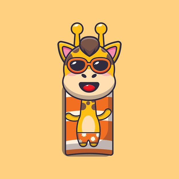 Adorable Giraffe Character in Trendy Sunglasses | Jiffy Designs