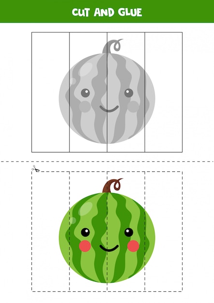 Adorable Watermelon Cut-and-Glue Craft for Kids | Jiffy Designs