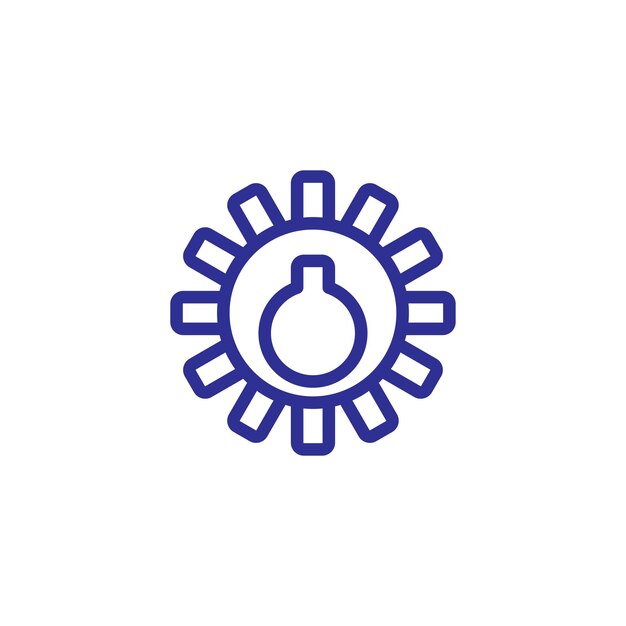 Stylized Blue Sun Emblem with Radiant Petals | Jiffy Designs
