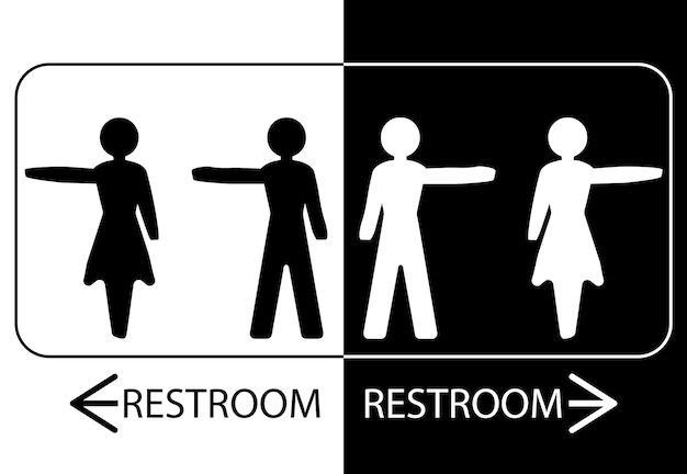 Minimalist Restroom Icons Depicting Gender Inclusivity | Jiffy Designs
